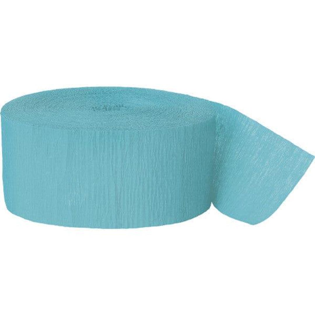 Teal Crepe Paper Streamer - 24m, Paper Streamer Banner, Streamer ...