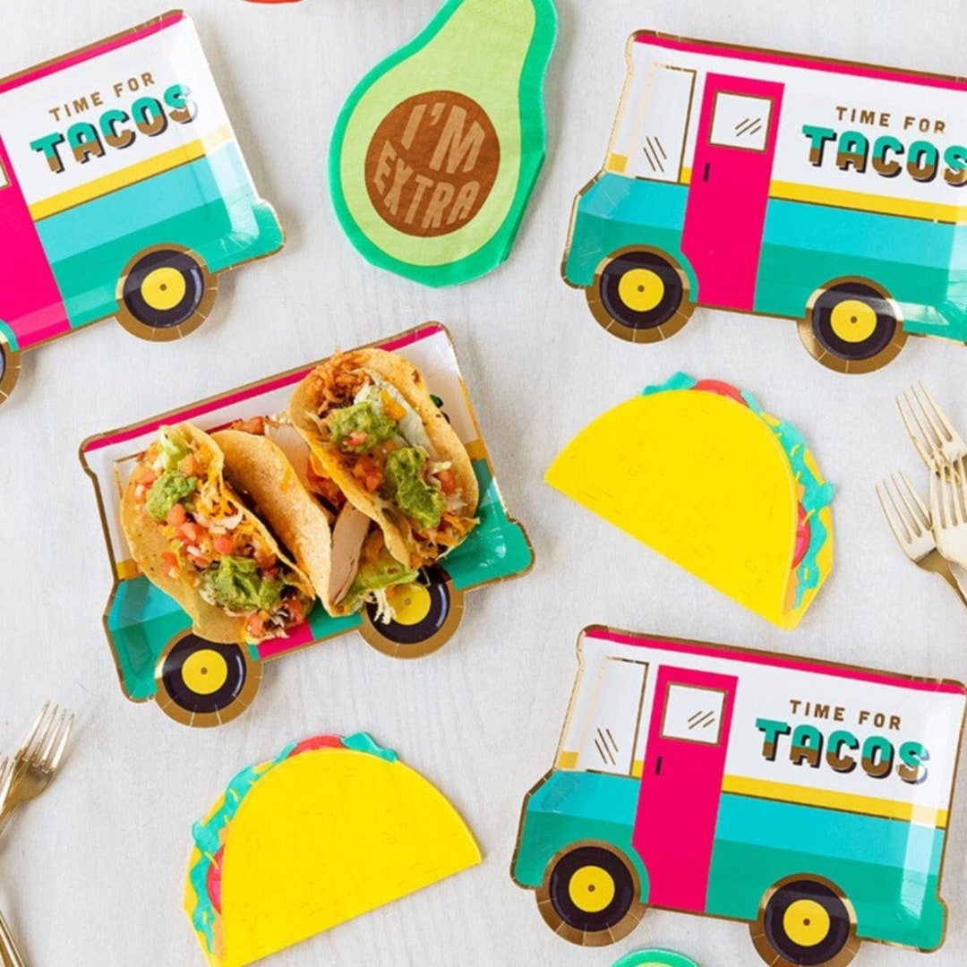 Taco Truck Party Napkins, Taco Tuesday Party, Taco Table Napkins, My ...