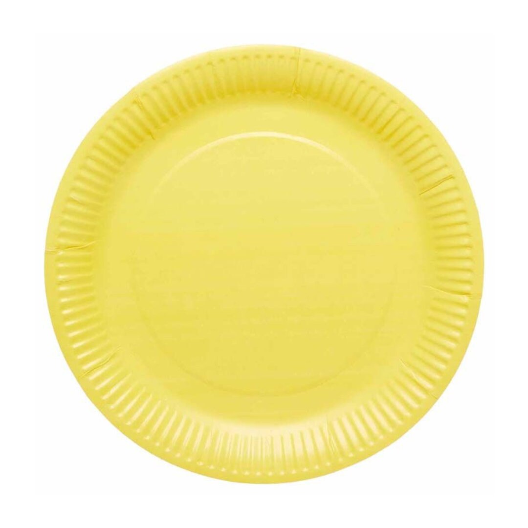 Buttercup Yellow Large Paper Party Plates X 8, Yellow Party Supplies ...