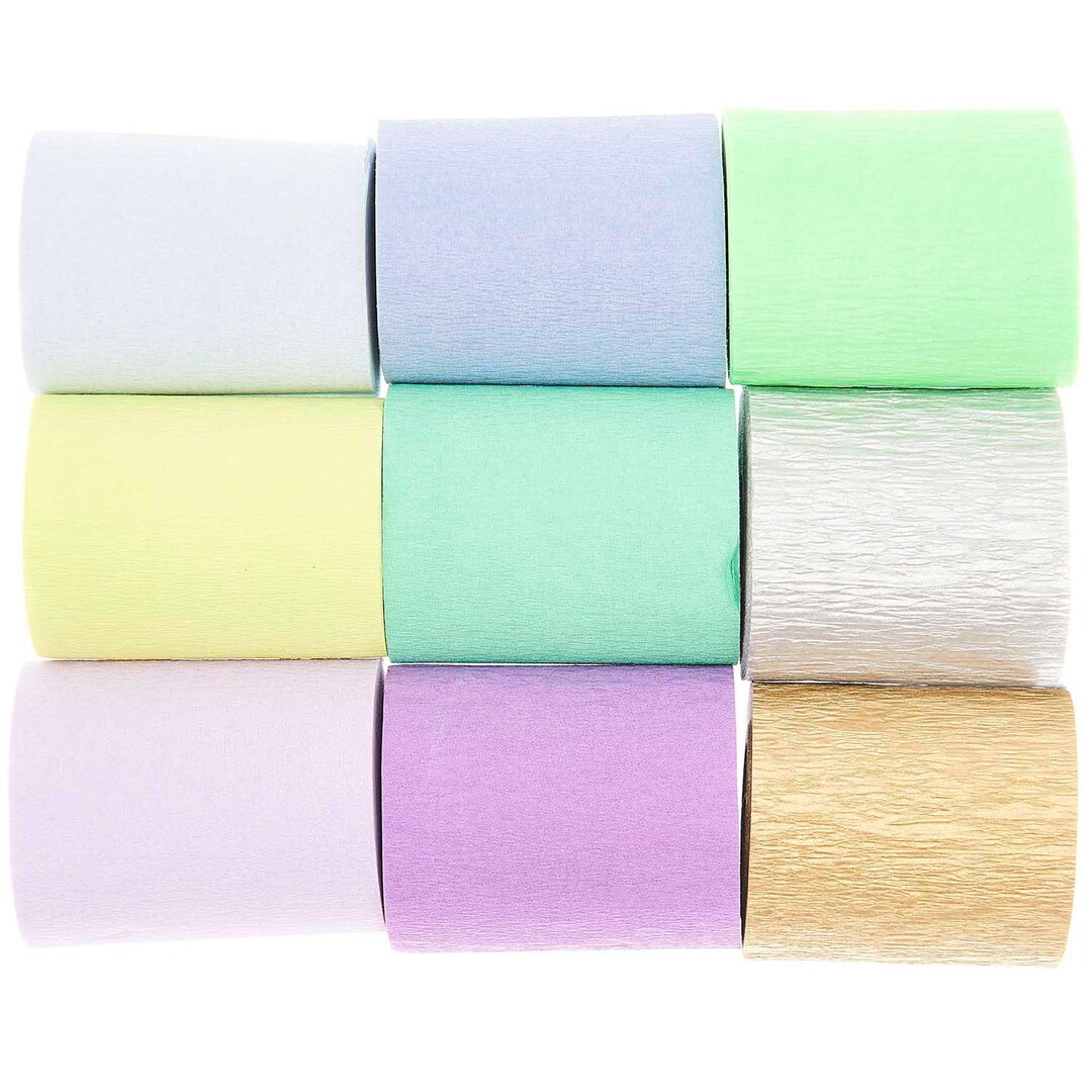 Crepe Paper Streamer Set - Ocean Mix, Paper Garland Bunting Banner ...