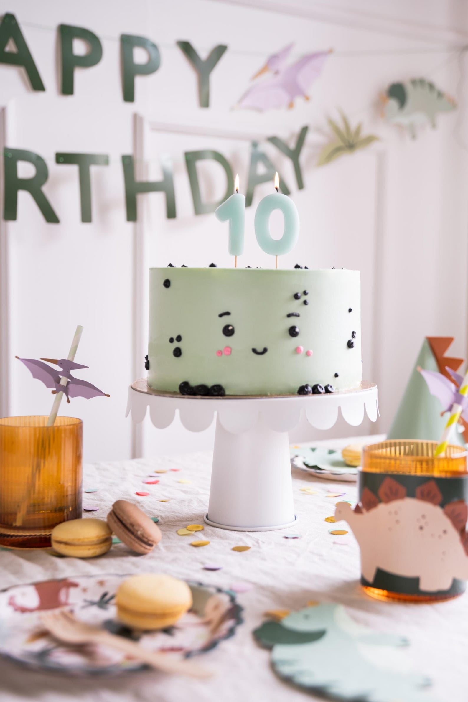 Light Blue Number 0 Candle, 10th Birthday, 30th, 40th, 50th, 60th, 70th ...