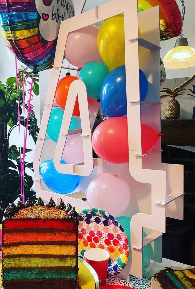 DIY Balloon Mosaic Number 6 Stand Balloon Mosaic Frame 6th - Etsy