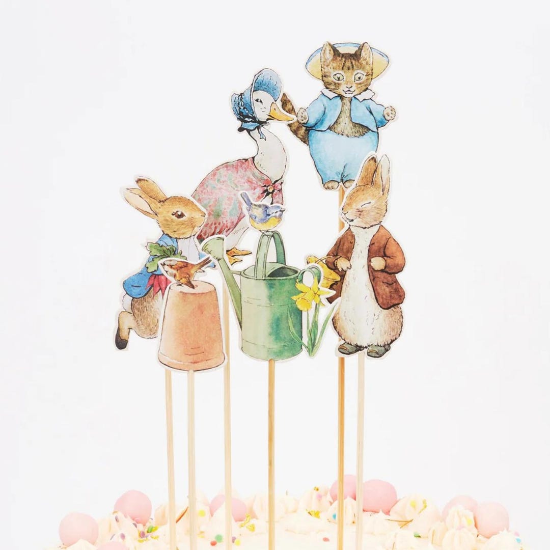 Peter Rabbit in the Cake Toppers X 6, Peter Rabbit and Friends Birthday ...