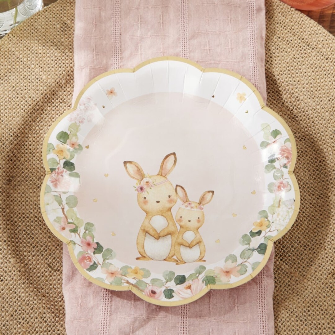 Baby Woodland Animal Pink Paper Party Plates X 16, Kate Aspen Baby ...