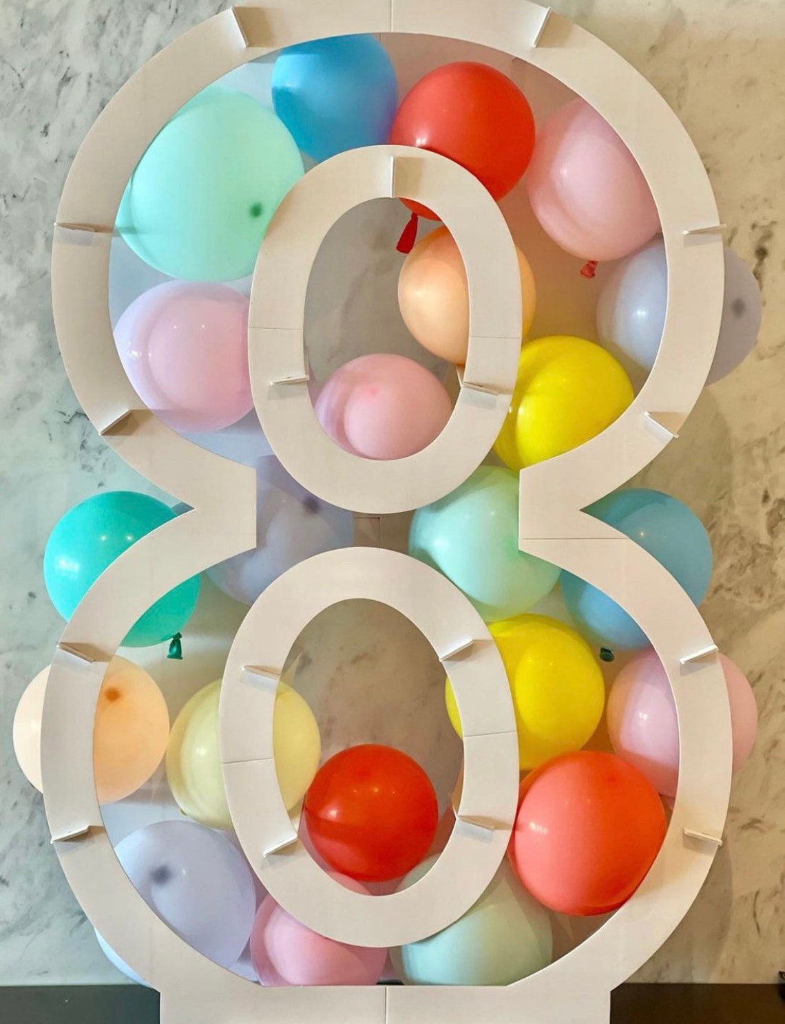DIY Balloon Mosaic Number 6 Stand Balloon Mosaic Frame 6th - Etsy UK