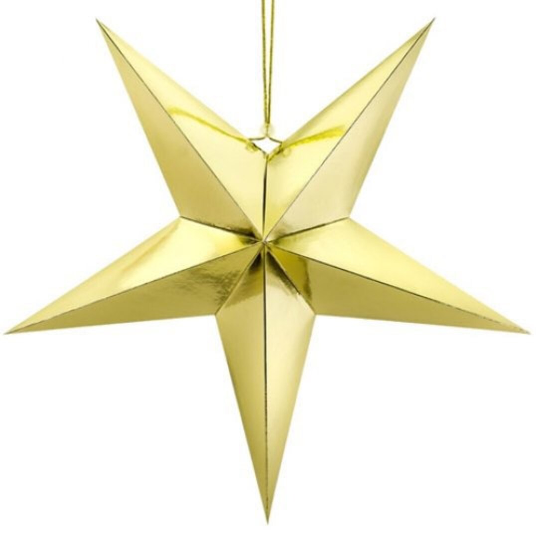70cm Metallic Gold Star Hanging Decoration, Baby Shower Decorations ...