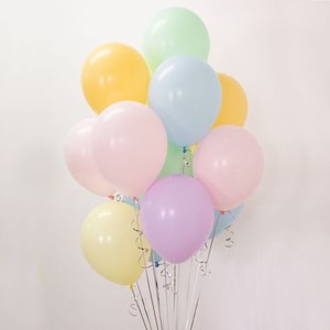 100 Pastel Party Balloons, Pastel Colours Balloon Bundle, 100 Pastel ...