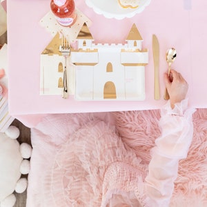 Princess Castle Shaped Party Plates X 8, Princess Party Tableware ...