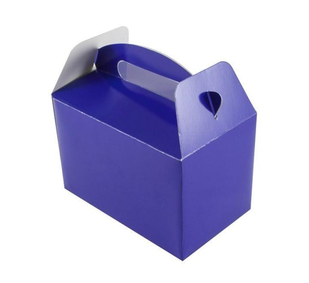 Royal Blue Party Boxes X 6, Blue Party Lunch Boxes, Kids Party Table ...