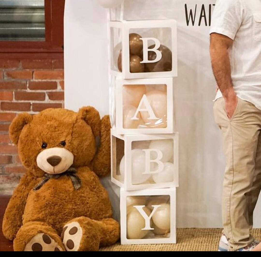 Neutrals Baby Shower Blocks, Beige and Browns Baby Shower Decorations ...