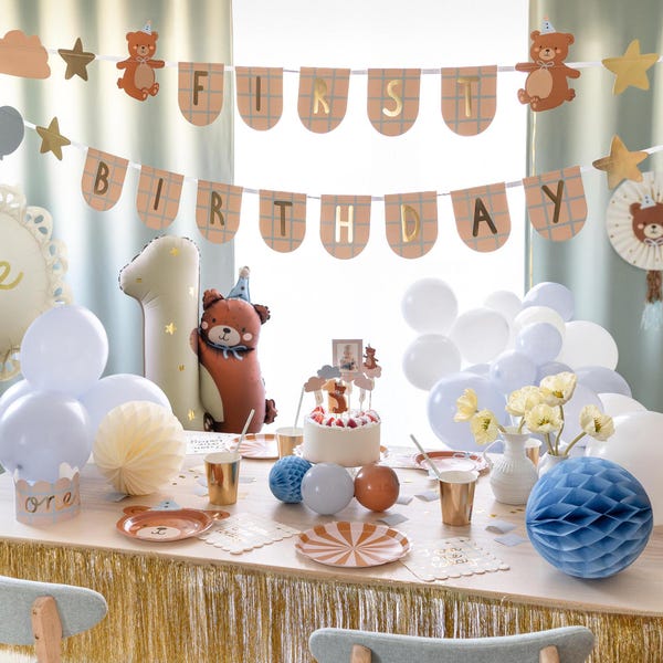 Bear Theme 1st Birthday - Etsy