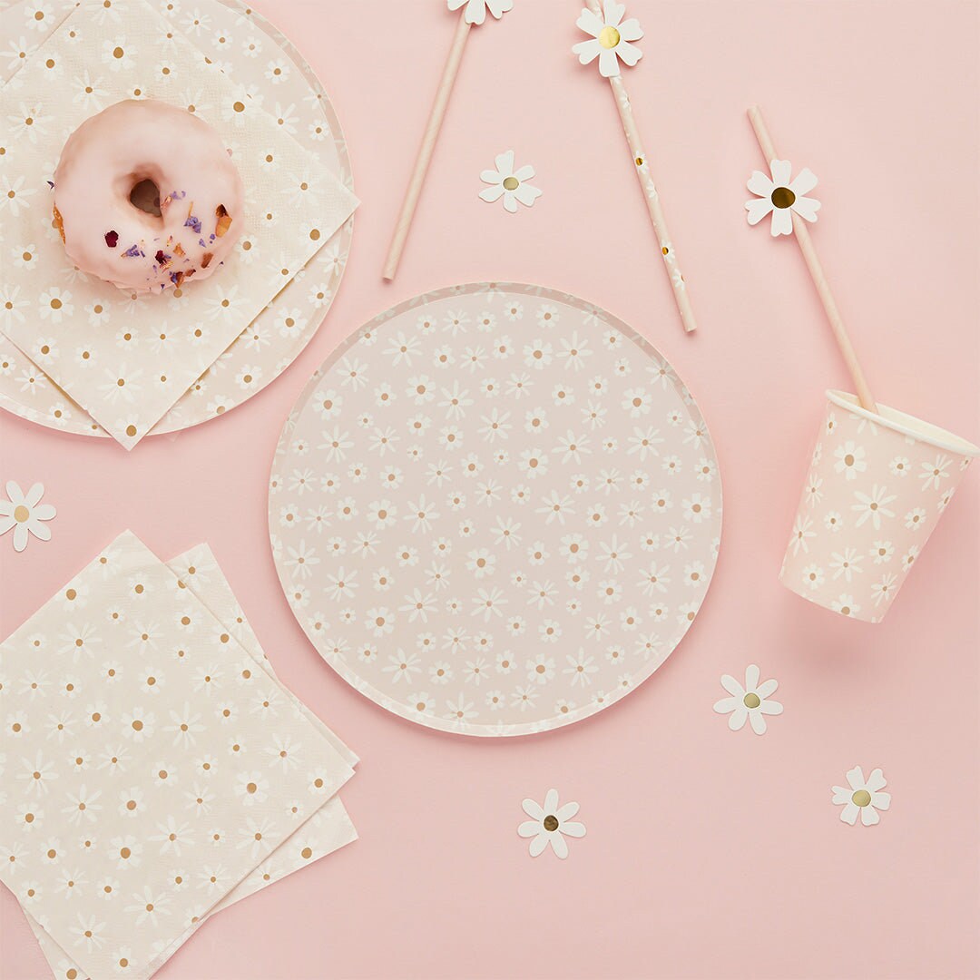Daisy Floral Paper Plates (pack of 8), Girls Floral Party, Daisy ...