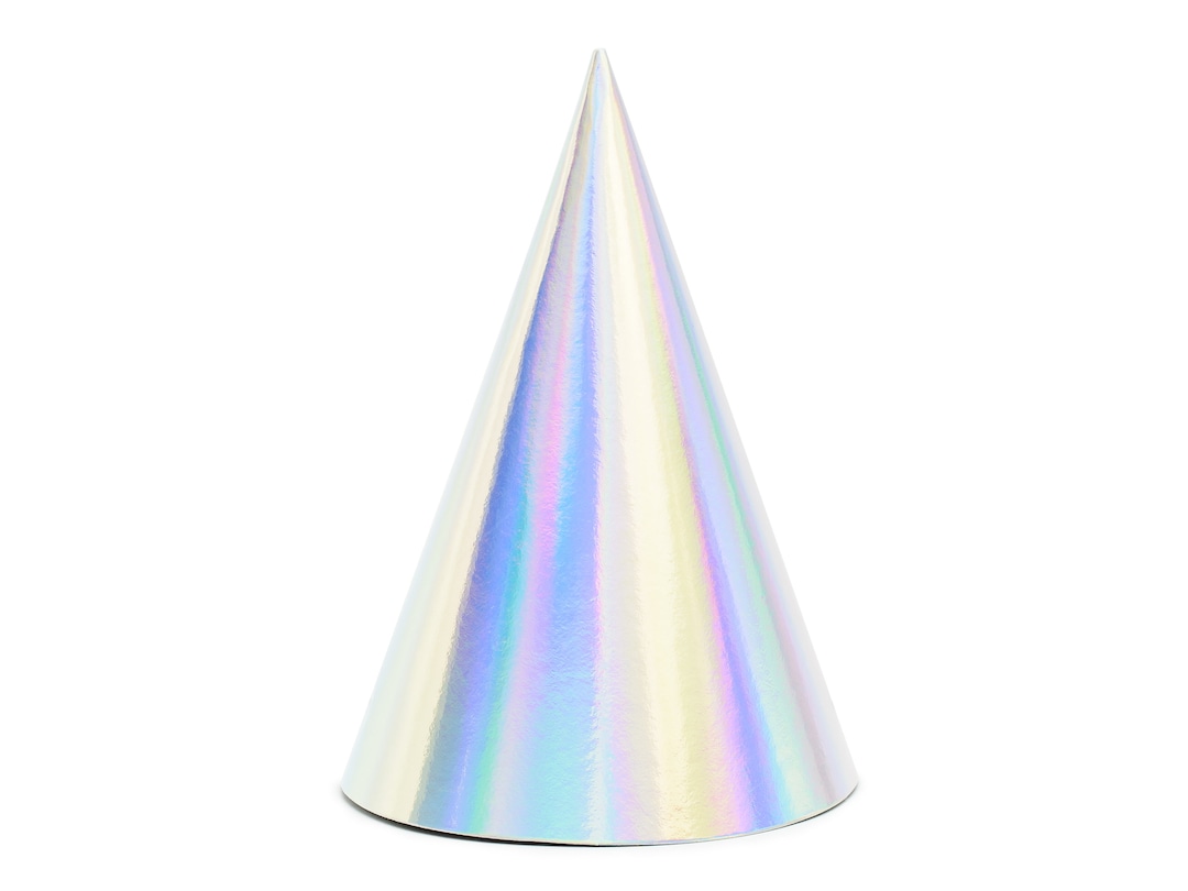 Iridescent Party Hats - Pack of 6, Mermaid Birthday Party Hats, Unicorn ...