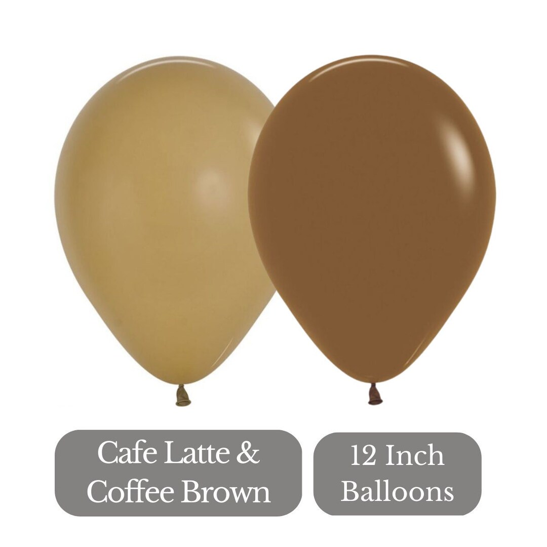 Chocolate Neutrals Balloons, Beige Teddy Bear Balloon Bundle, Baby ...