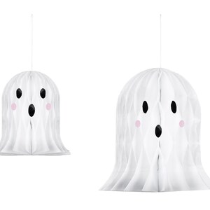 Ghost Paper Honeycomb Decorations X 2, Ghost Halloween Hanging ...