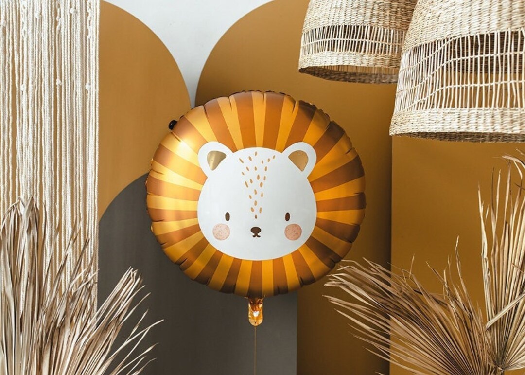 27inch Leo Lion Foil Balloon, Lion Balloons, Safari Party Decorations ...