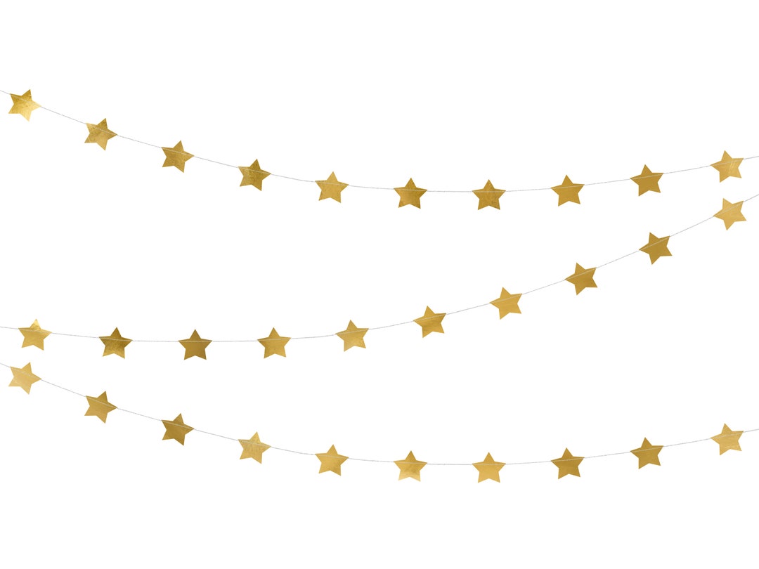 Extra Long Gold Star Banner Gold Stars Banner Twinkle - Etsy
