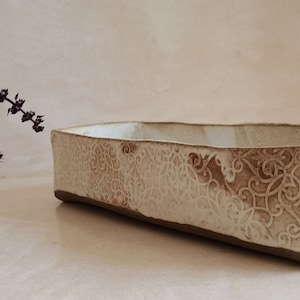 Ceramic Baking Dish, Pottery Cookware, Handmade Pottery, White Baking ...