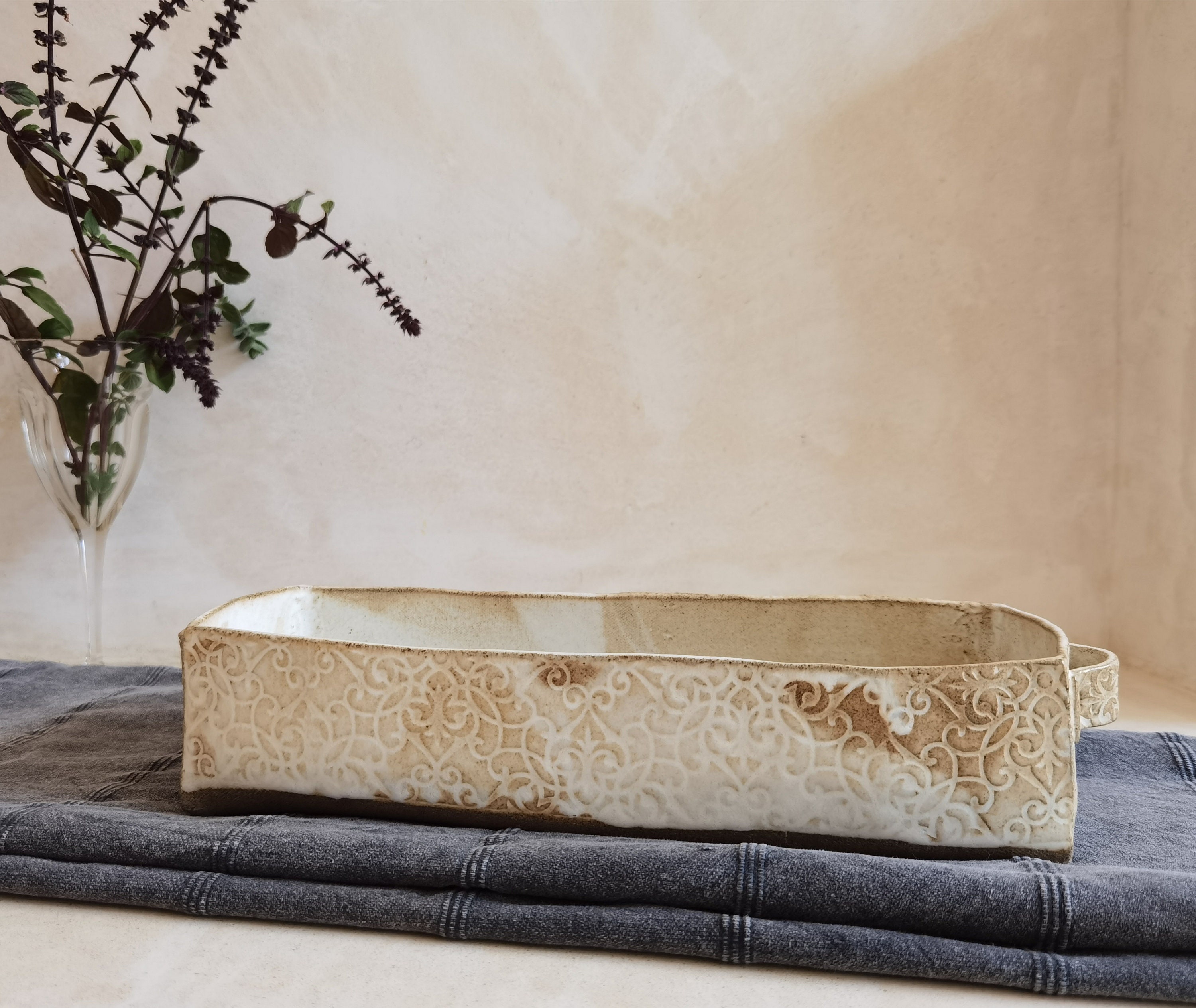 Ceramic Baking Dish Pottery Cookware Handmade Pottery White - Etsy