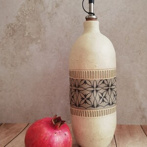 Ceramic Oil Bottle, Handmade Pottery, Rustic Oil Bottle, Olive Oil ...
