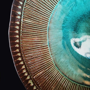 Large Wide Ceramic Bowl | Large Flat Bowl With a Combination of Hand ...