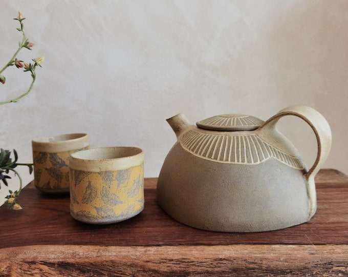 Ceramic Teapot Set, Handmade Pottery, Teapot Set for Tea Lovers, Unique ...
