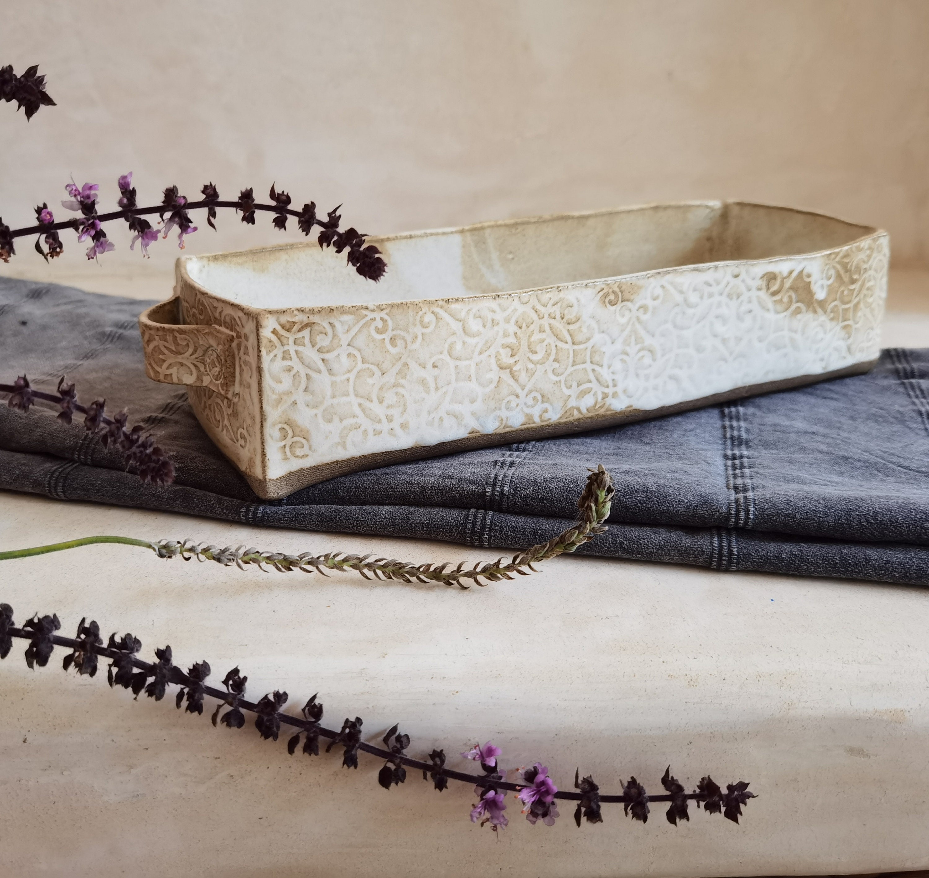 Ceramic Baking Dish Pottery Cookware Handmade Pottery White - Etsy