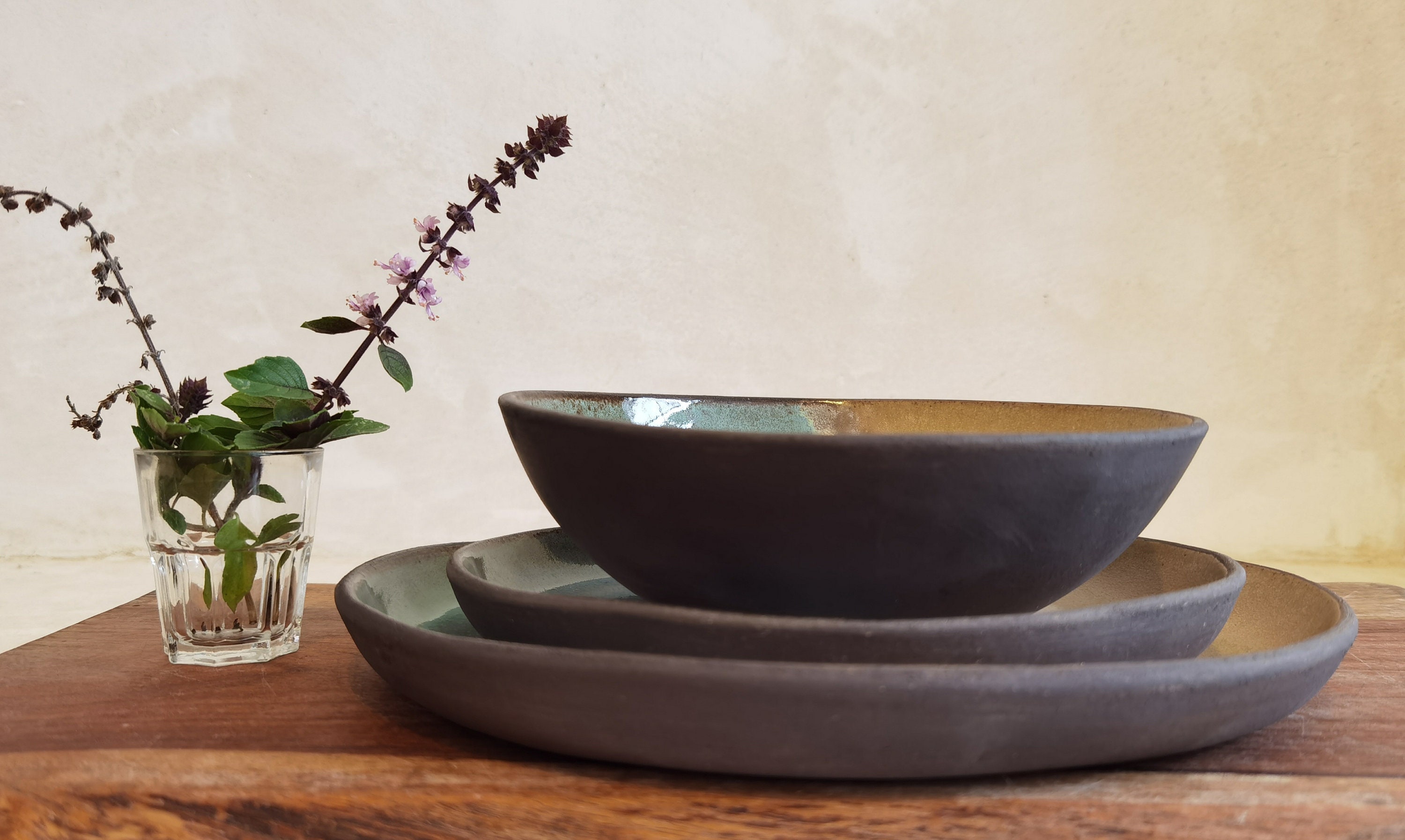 Ceramic Serving Dish Set Modern Ceramic Dinnerware Set Beige - Etsy Canada