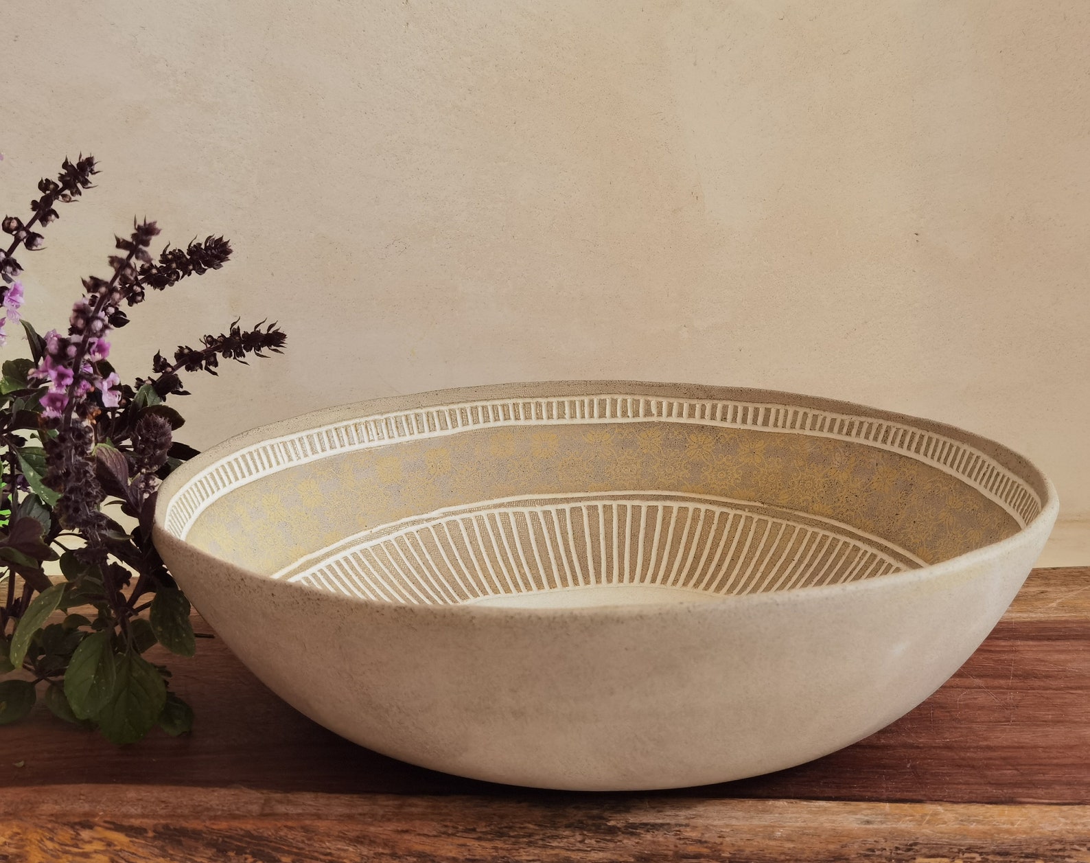 Large Wide and Deep Ceramic Bowl Ceramic Serving Bowl - Etsy