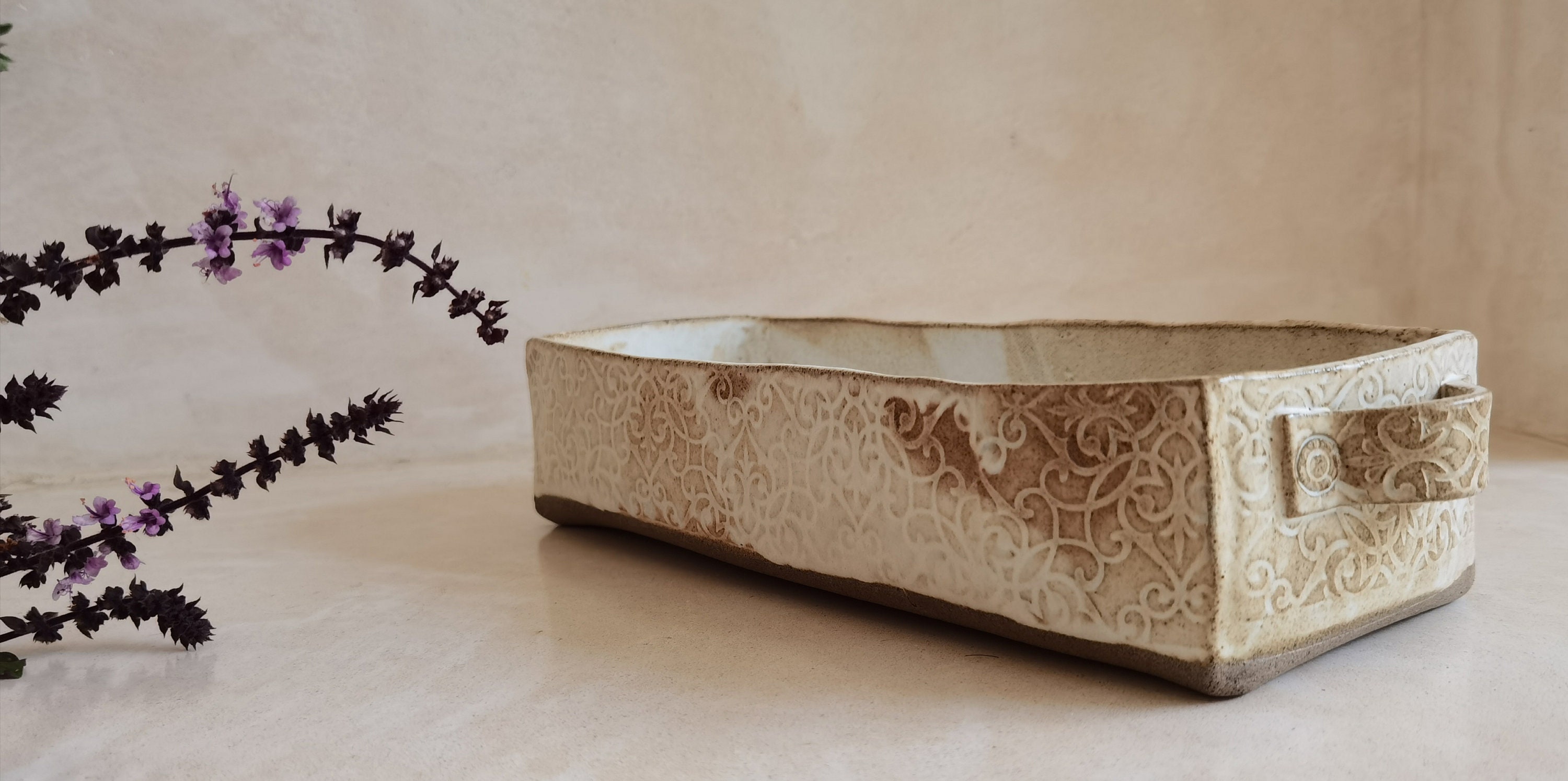 Ceramic Baking Dish Pottery Cookware Handmade Pottery White - Etsy