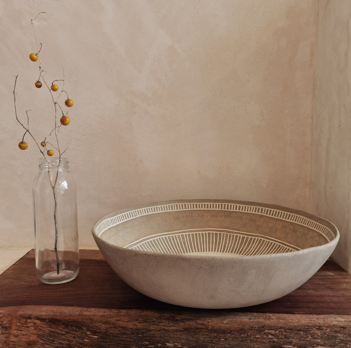 Large Wide and Deep Ceramic Bowl Ceramic Serving Bowl - Etsy