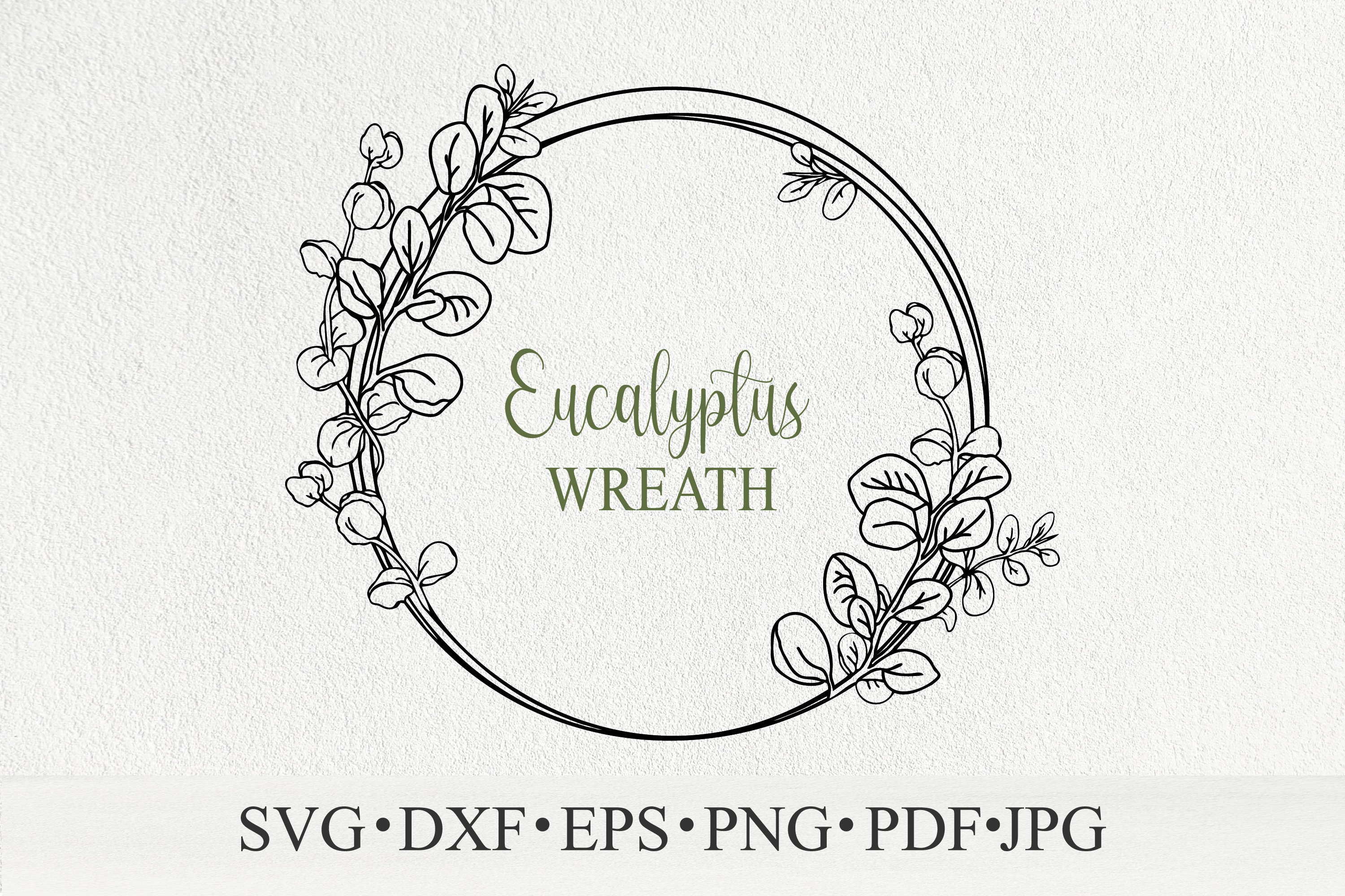 Eukalyptus Rahmen svg Plotterdatei Kreis Blumenkranz Aquarell - Etsy Schweiz