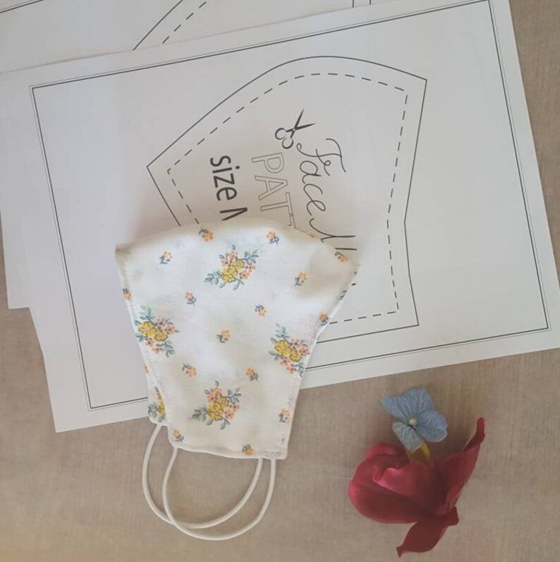 Face Mask Pattern PDF File Sizes S M L Covid 2020 3d Face Mask Pattern ...