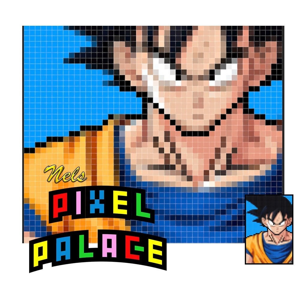 Dragon Ball Pixel Art Grid