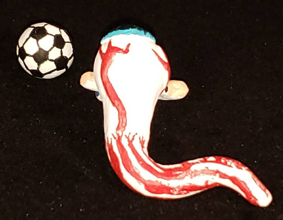 Mini Handmade Art Toy eyeball Paul With a Football - Etsy