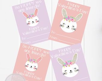 Bunny Valentine Day Card - Etsy