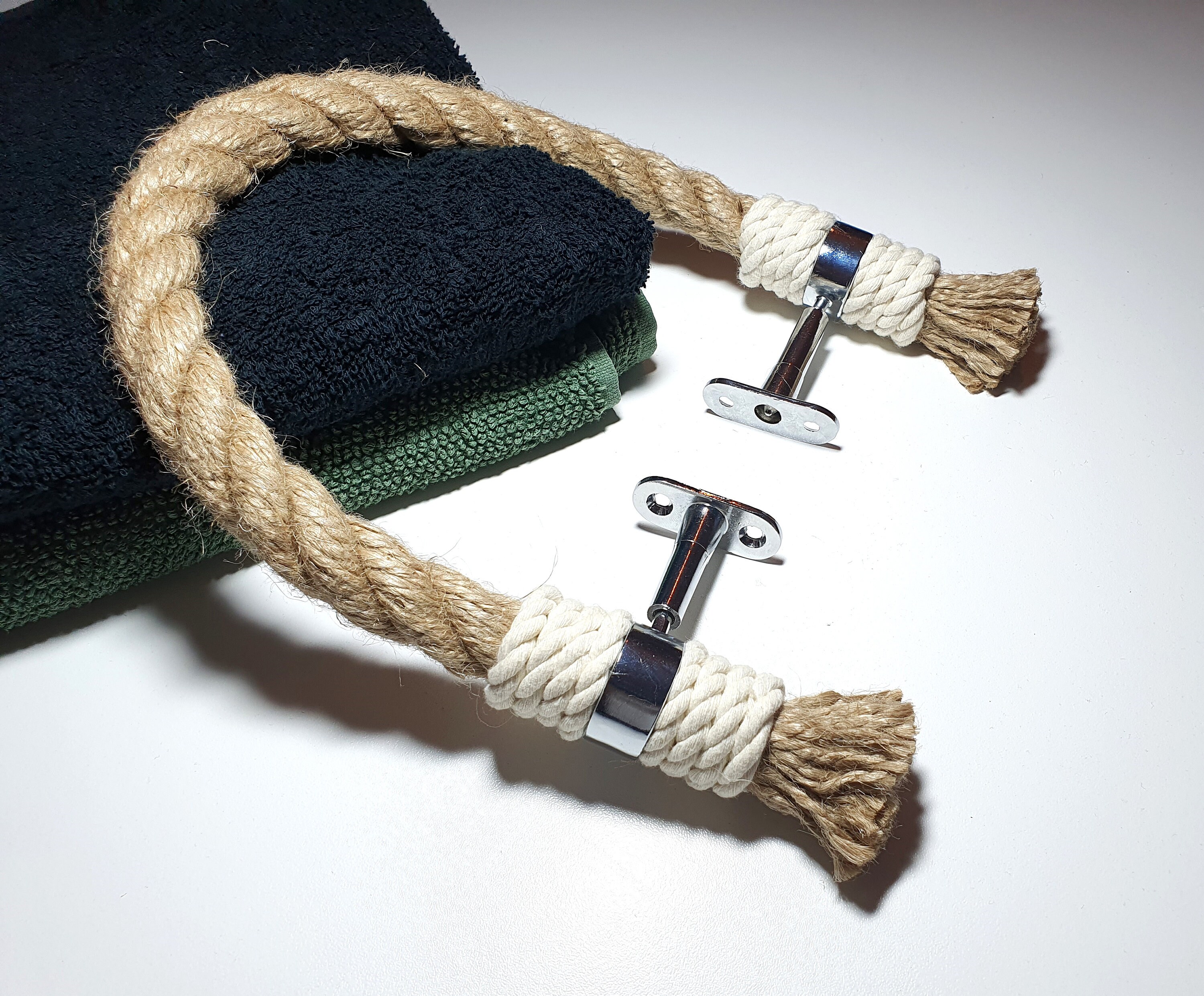 Jute Rope Towel Holder Decor for Bathroom or Kitchen Bath - Etsy