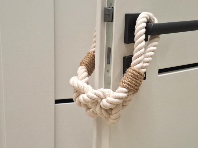 White Cotton Rope Door Stopper: Decorative Knot Design - Etsy