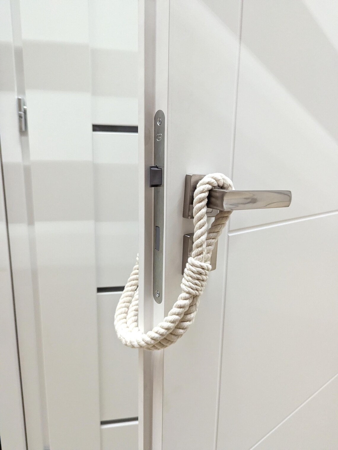 Door Stopper. Made of White Cotton Rope. Door Protection. - Etsy
