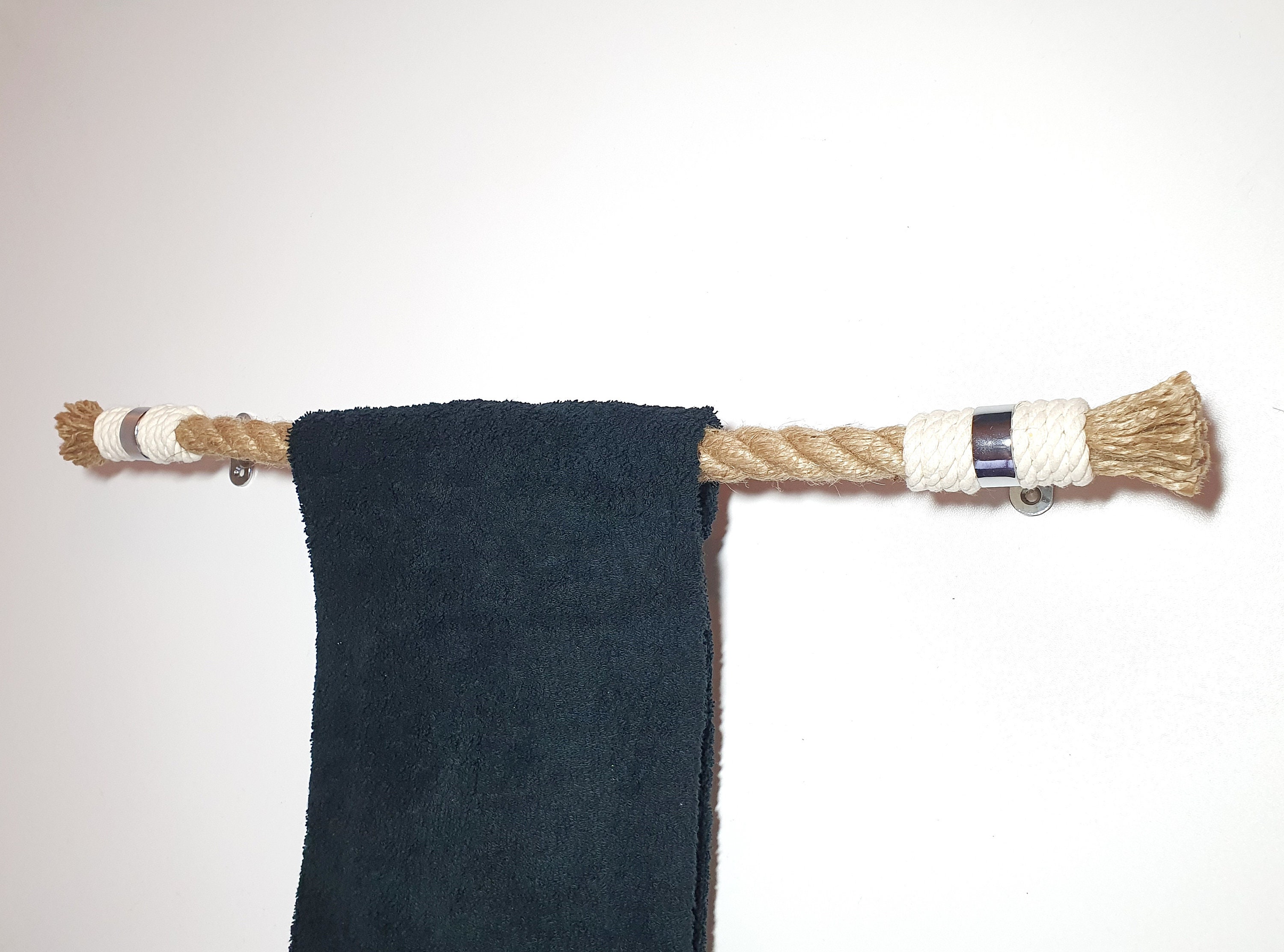 Jute Rope Towel Holder Decor for Bathroom or Kitchen Bath - Etsy