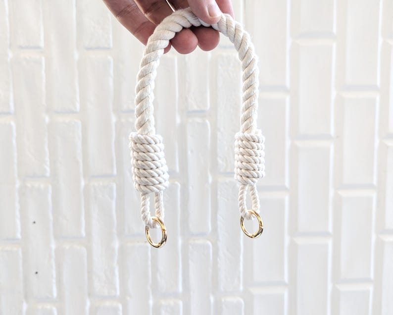 Cotton Rope Bag Handle With Metal Carabiners - Etsy