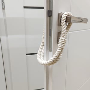 Door Stopper. Made of White Cotton Rope. Door Protection. - Etsy