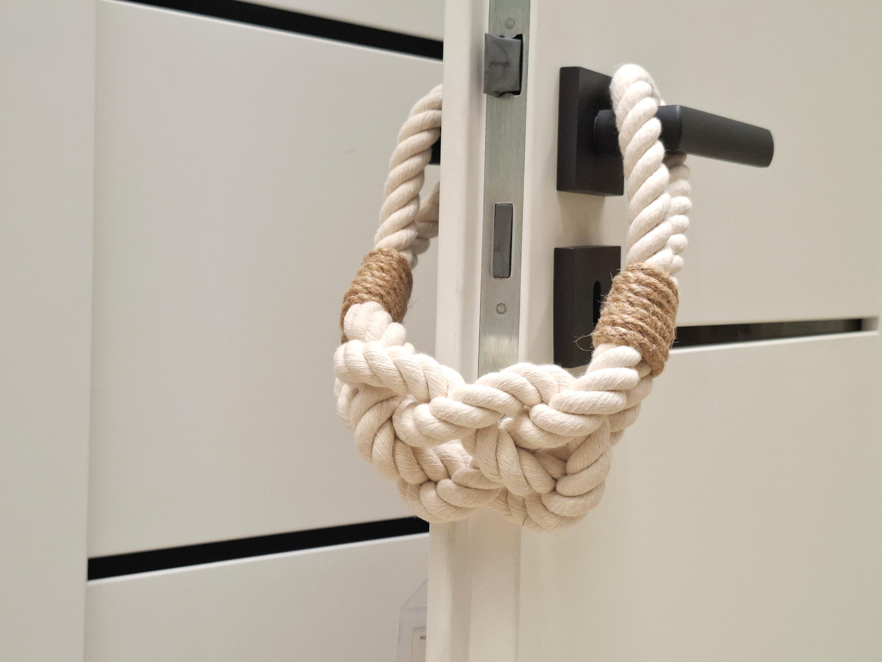White Cotton Rope Door Stopper: Decorative Knot Design - Etsy