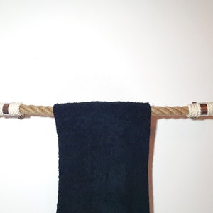 Jute Rope Towel Holder Decor for Bathroom or Kitchen Bath Towel Holder ...