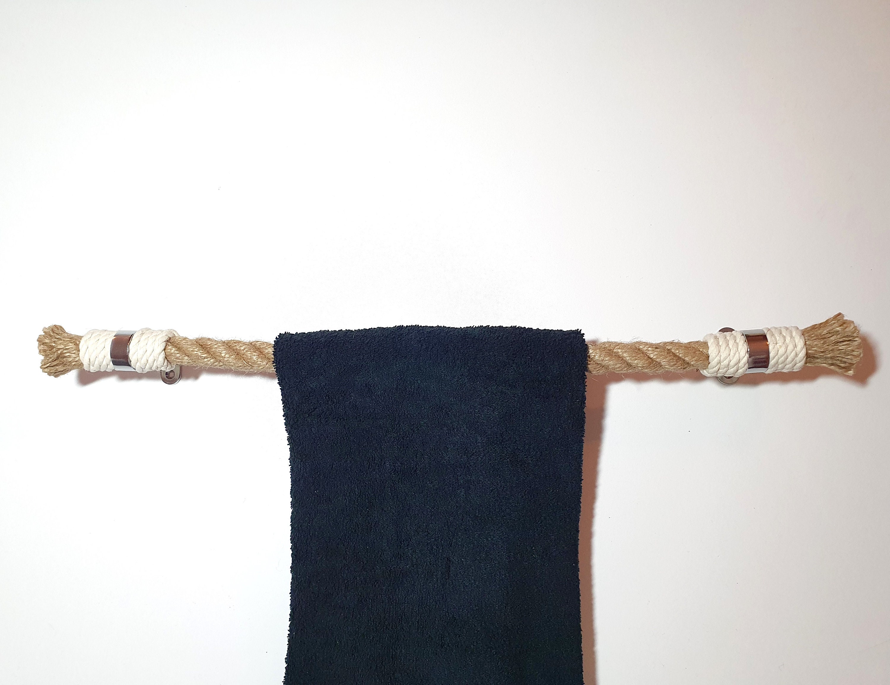 Jute Rope Towel Holder Decor for Bathroom or Kitchen Bath - Etsy