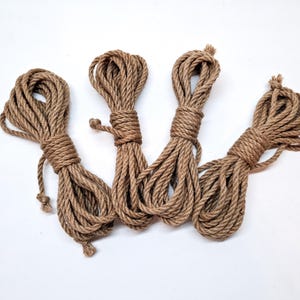 Shibari Rope Set – 4 Natural Jute Ropes | Hand-treated Bondage Ropes ...