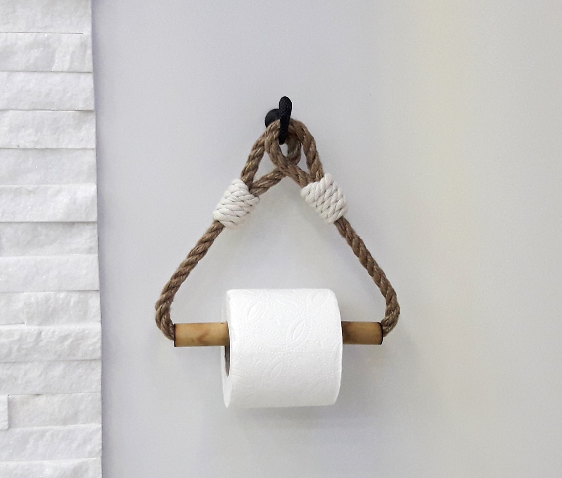 Toilet Paper Holder..Jute Rope..Nautical Decor..for | Etsy