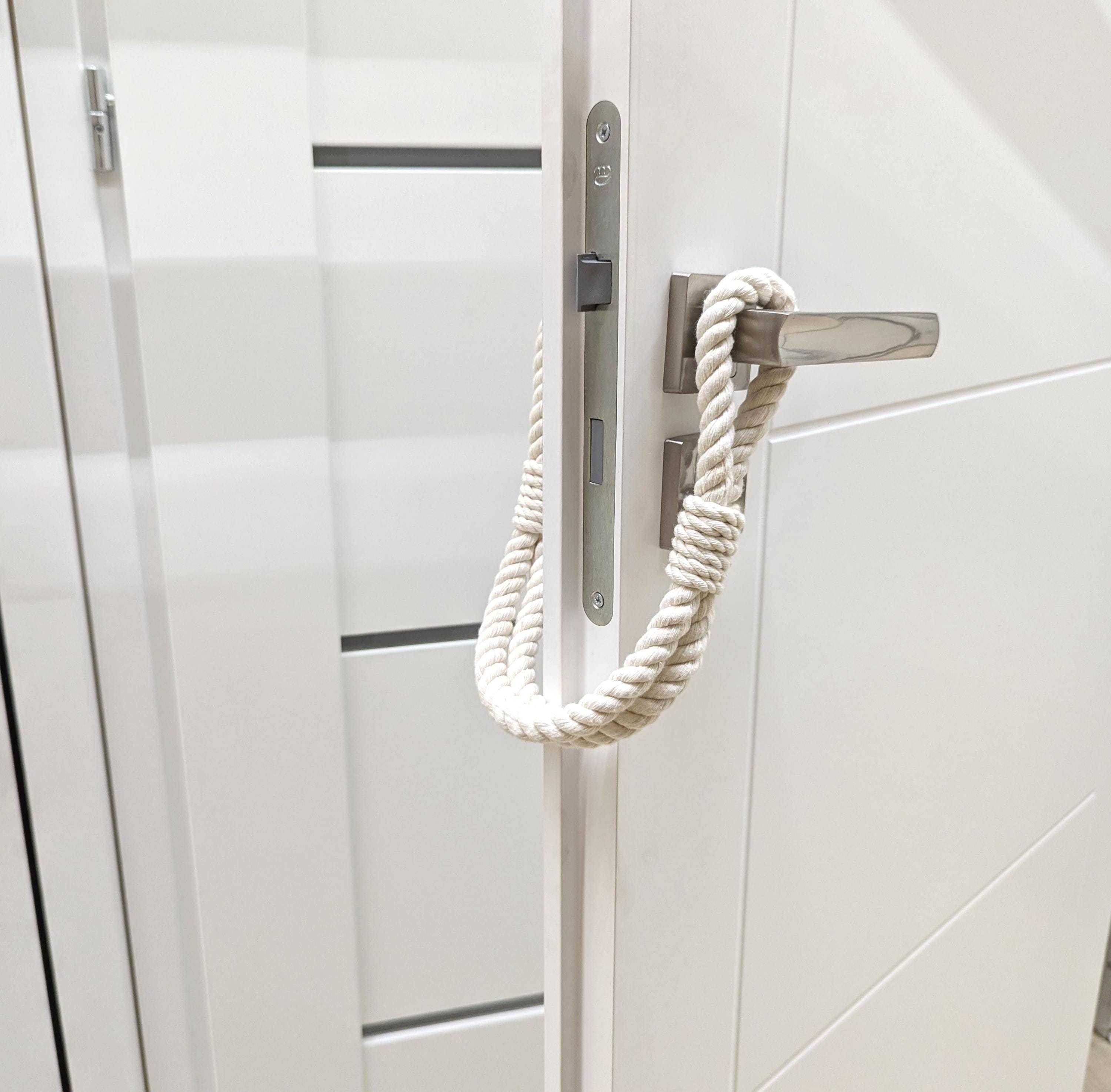 Door Stopper. Made of White Cotton Rope. Door Protection. - Etsy