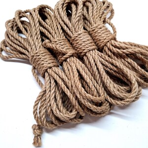 Shibari Rope Set – 4 Natural Jute Ropes | Hand-treated Bondage Ropes ...