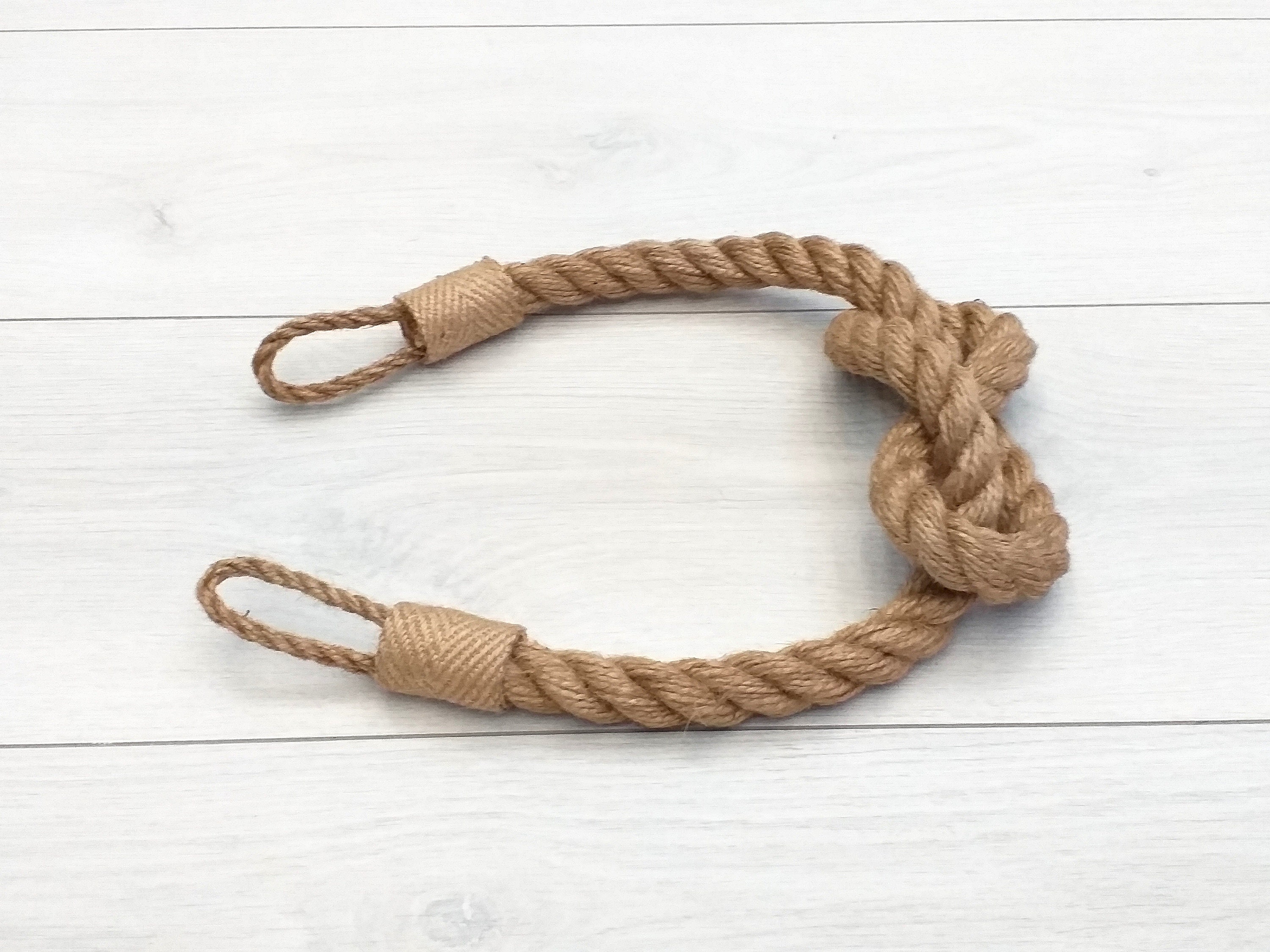 Jute Curtain Tie-back. Nautical Style. Natural Jute Rope. | Etsy
